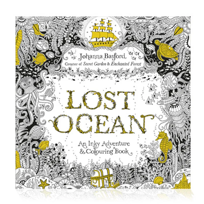 Coloring Lost Ocean Book for Adults Kids Antistress Books Antistress ...