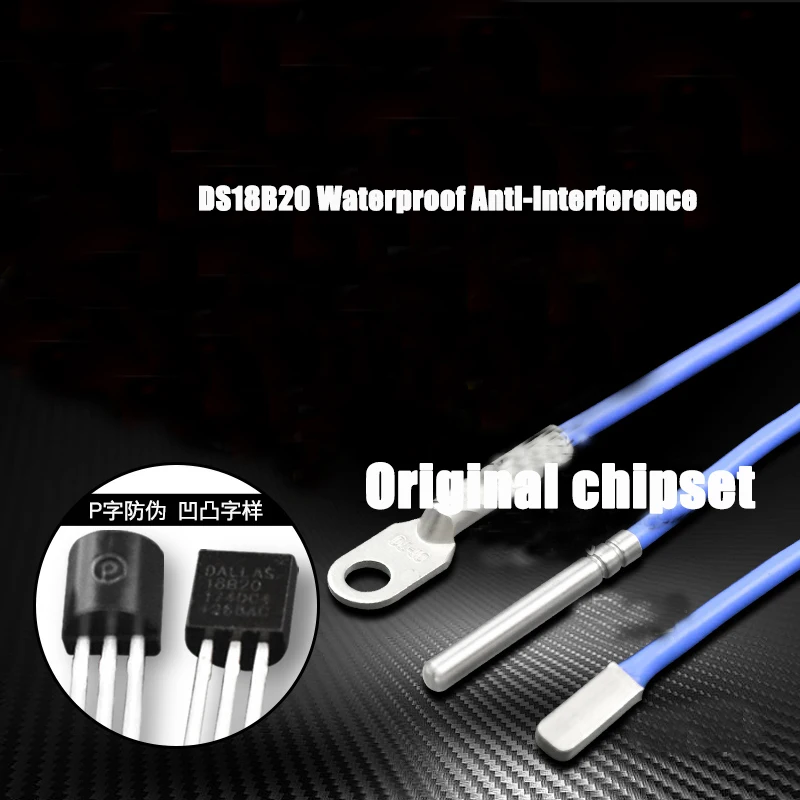 1PCS Original Waterproof DS18b20 temperature sensor silicone ds18b20 ...