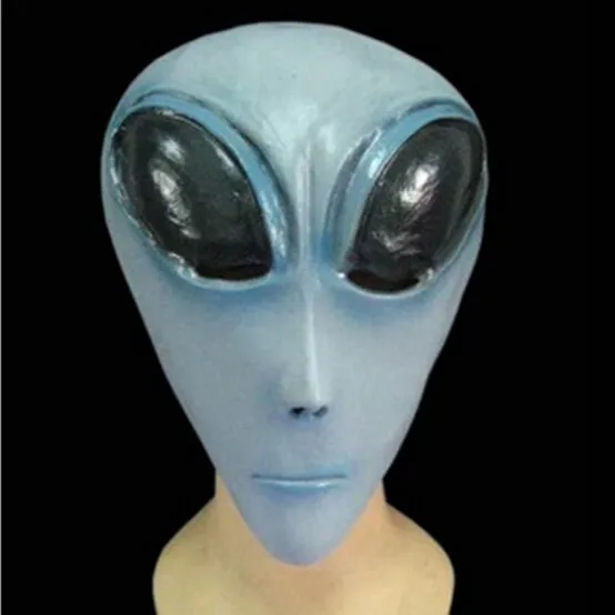 Funny Adult Unisex Creepy UFO Big Eye Alien Latex Head Mask Halloween ...