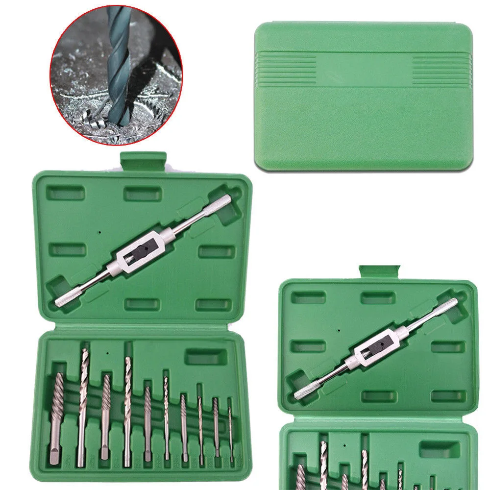 11Pc 3 10mm Damaged Broken Screw Extractor Drill Bit Bolt Stud Remover ...