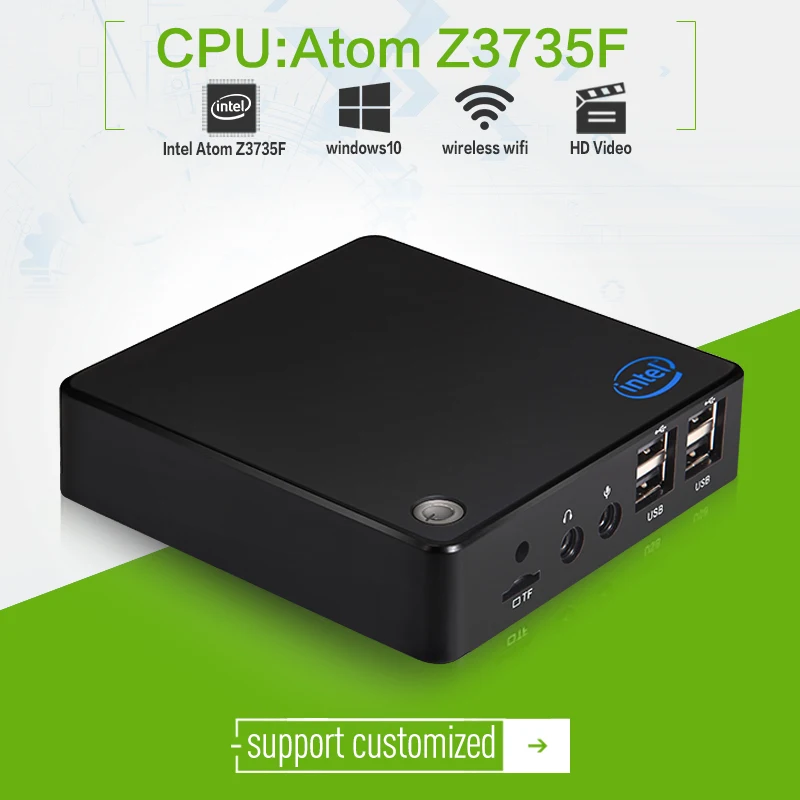Hot sale !! super mini pc quad core atom Z3735f 1.33GHz 2G RAM 32G SSD ...