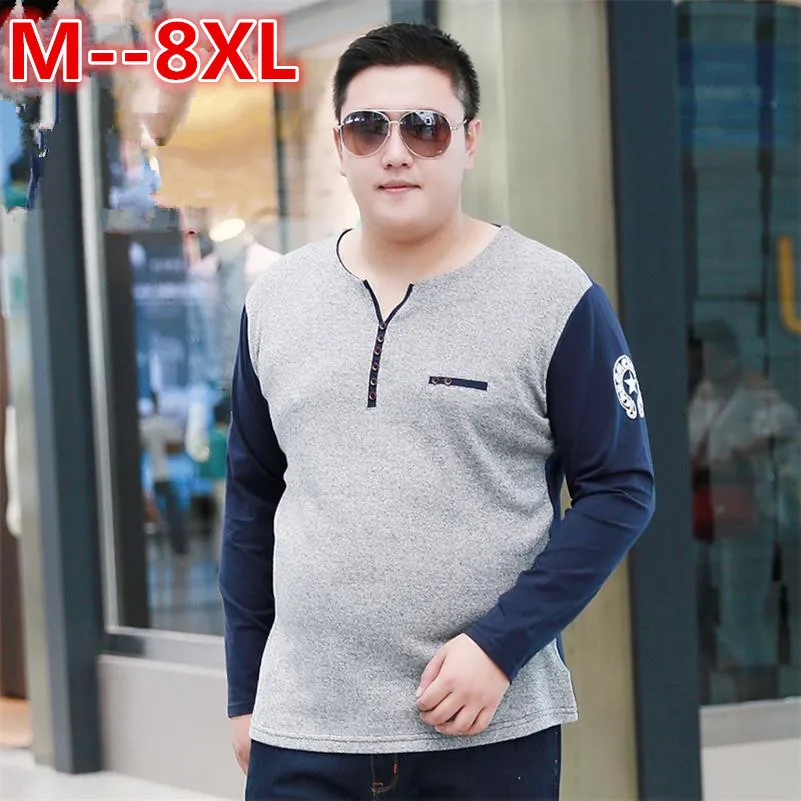 PLUS SIZE 10XL 8XL 6XL 5X New Fashion Brand Print Slim Fit Long Sleeve ...