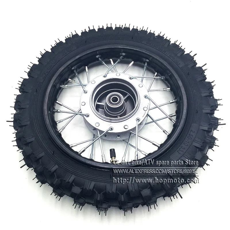 2-50-10inch-Tyres-Front-Steel-Rims-Drum-Brake-Wheels-Rims-Hub-CRF50 ...