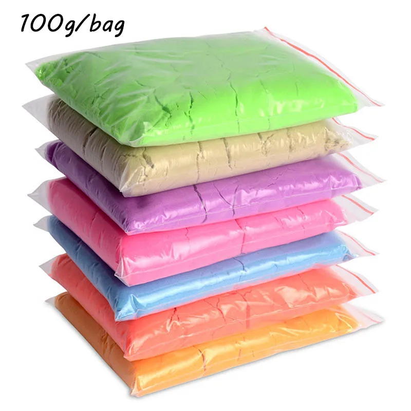 100g/bag Kinetic Clay Dynamic Sand Amazing Indoor Magic Play Sand ...