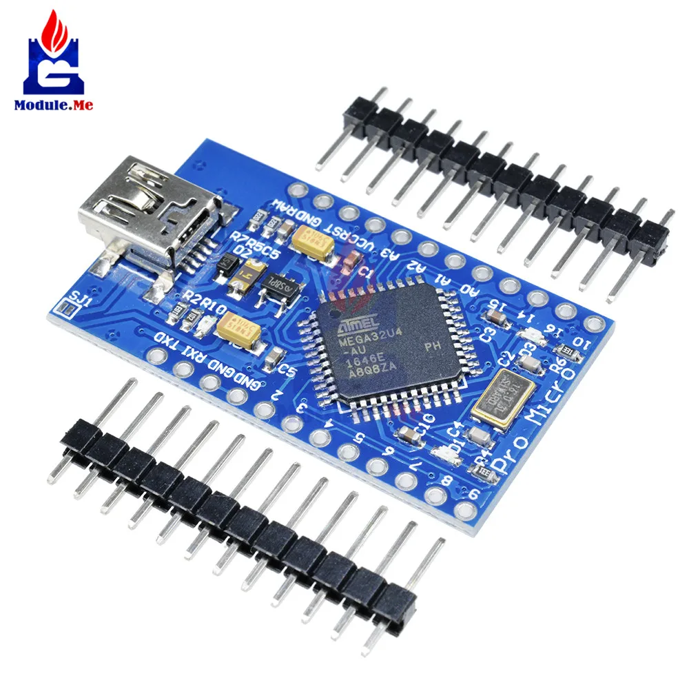 1Set Mini USB Pro Micro For Arduino ATmega32U4 5V 16MHz Board Module ...