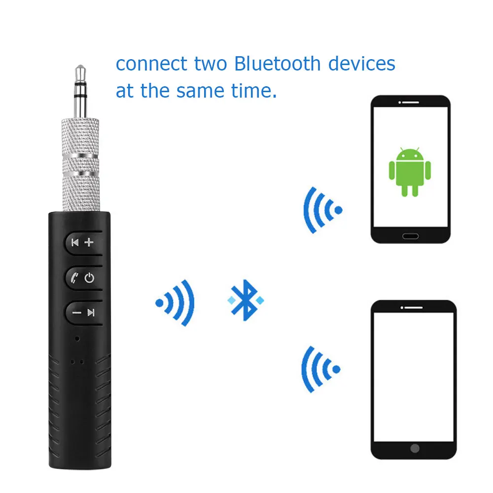 Bluetooth Wireless Adapter Stereo 3.5 mm Jack Handsfree Adapter For Car ...