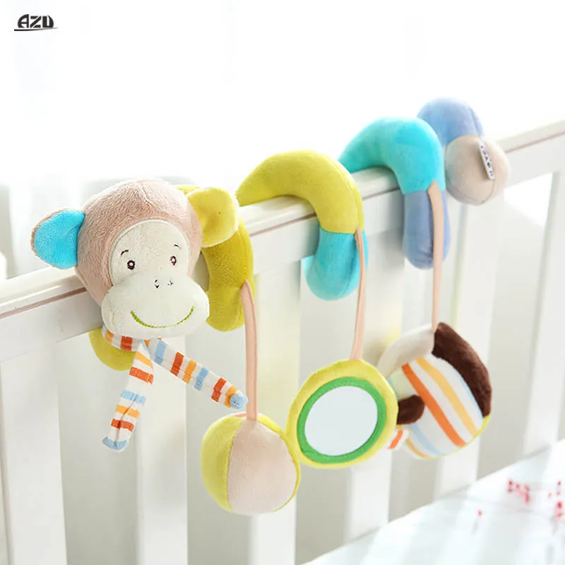 Cartoon Animal Monkey Baby Toy Newborn Educational Sound Colorful Plush ...