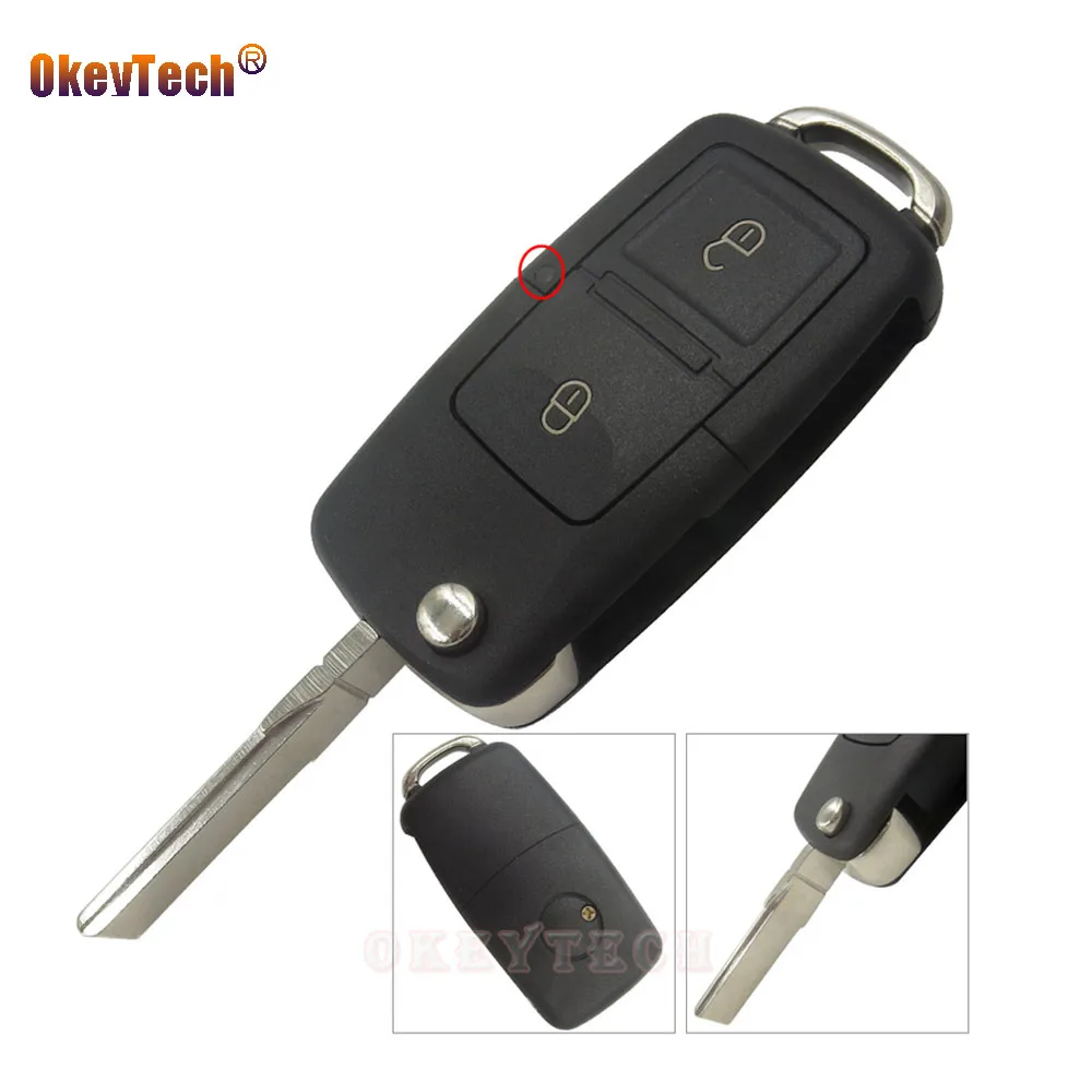 OkeyTech-2-Buttons-Remote-Flip-Automobiles-Key-Cover-Fob-Shell-for ...