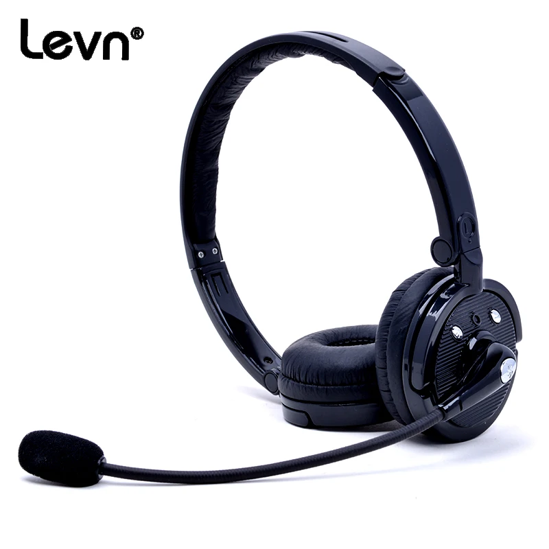 100% Original LEVN Bluetooth Headset with Boom Mic Noise Reduction ...