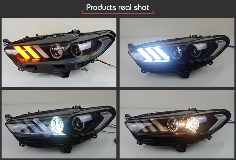 Ford Fusion Headlight 2013-2017 Mondeo Drl Mustang Design Hid Dynamic ...