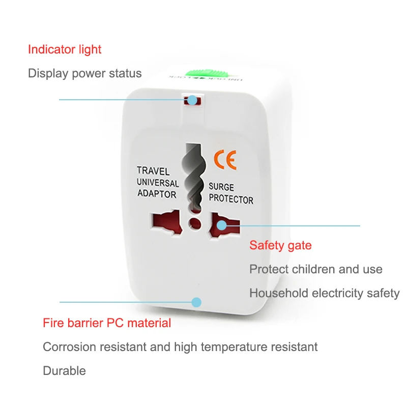 Common 250V 10A Universal EU UK AU US AC Travel Power plug Charger ...