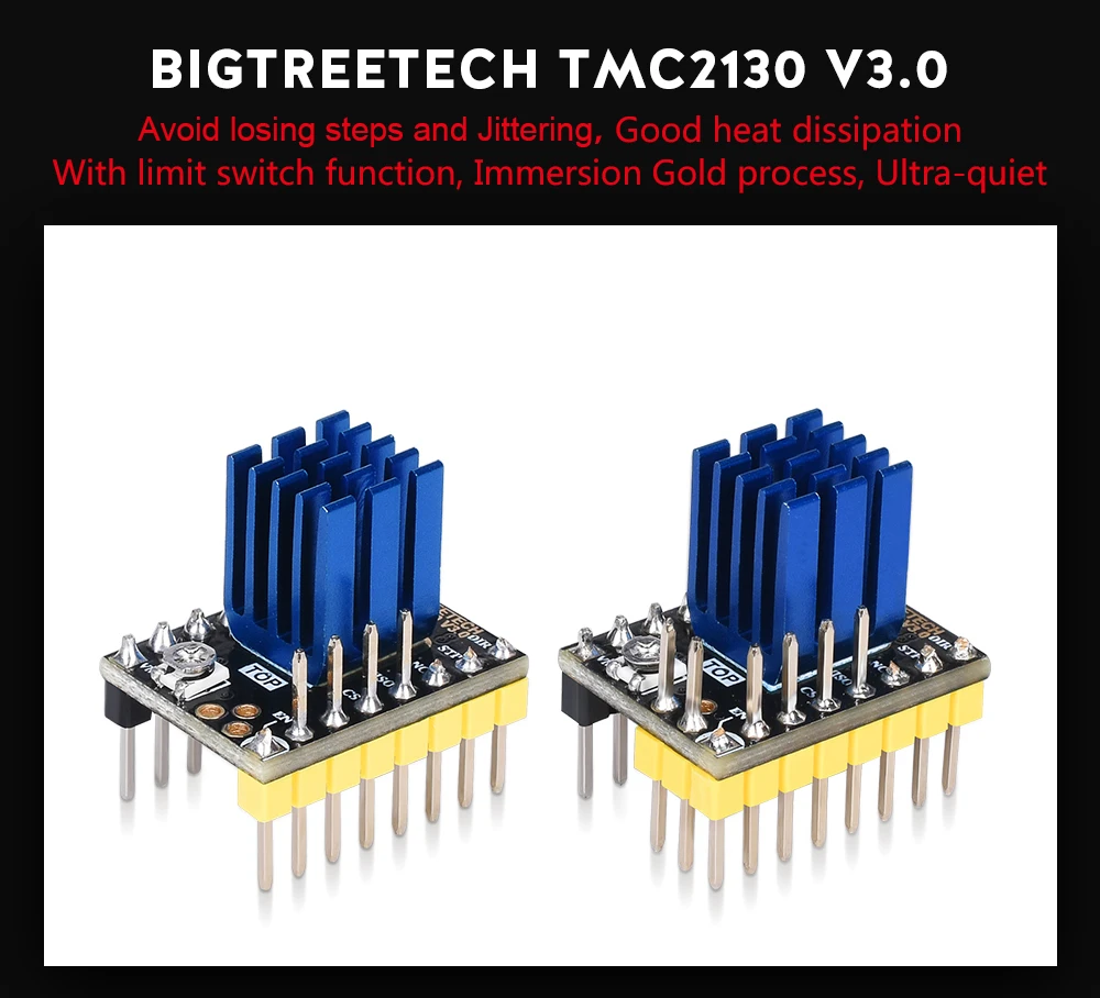 BIGTREETECH TMC2130 V3.0 SPI Драйвер шагового двигателя бесшумный 3D ...