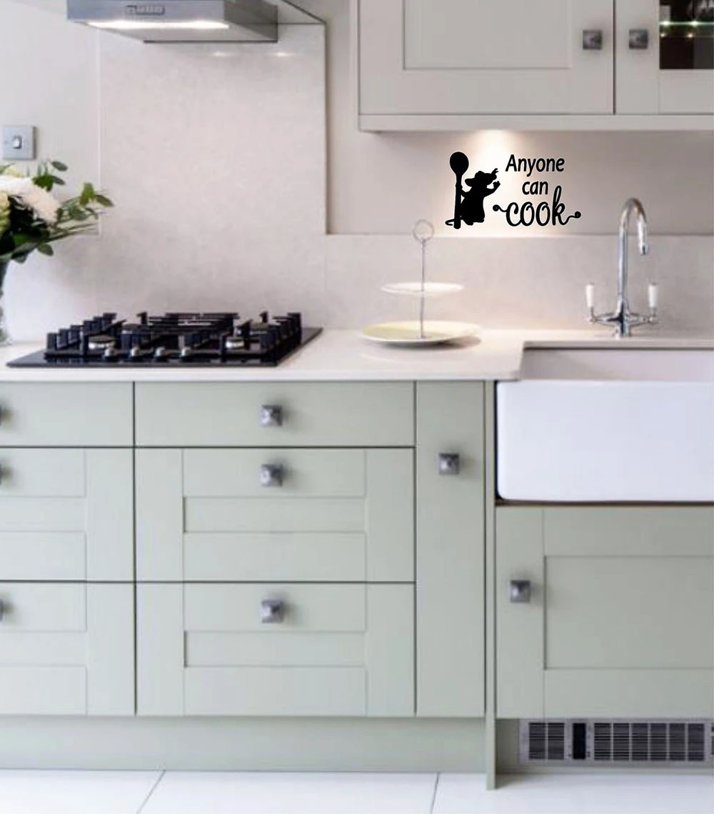 Ratatouille Cute Wall Stickers Anyone Can Cook Kitchen Wall Decal ...