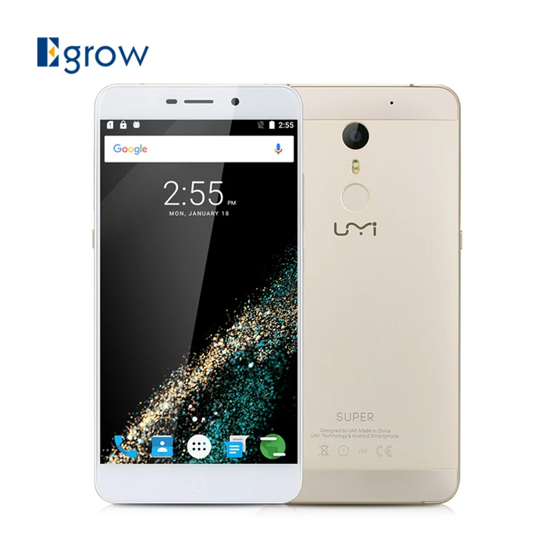Original Umi Super Fingerprint Unlocked Smartphone Android 6.0 MTK6755 ...