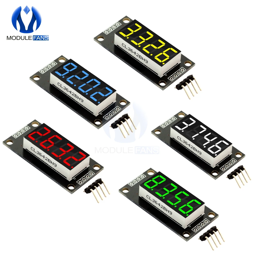 Tm1637 036 036 인치 7 세그먼트 디지털 디스플레이 튜브 Arduino용 4 자리 Led 모듈 보드 레드 그린