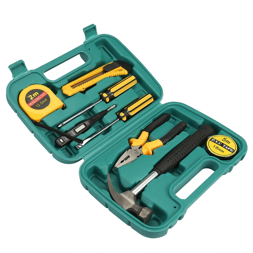 9 In1 Hardware Emergency Repairing Tool Kit Set Screwdriver Wrench ...