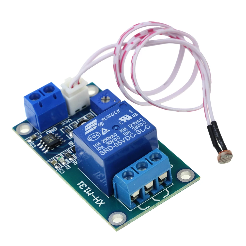 XH M131 DC 5V Light Control Switch Photoresistor Relay Module Detection Sensor 10A brightness ...