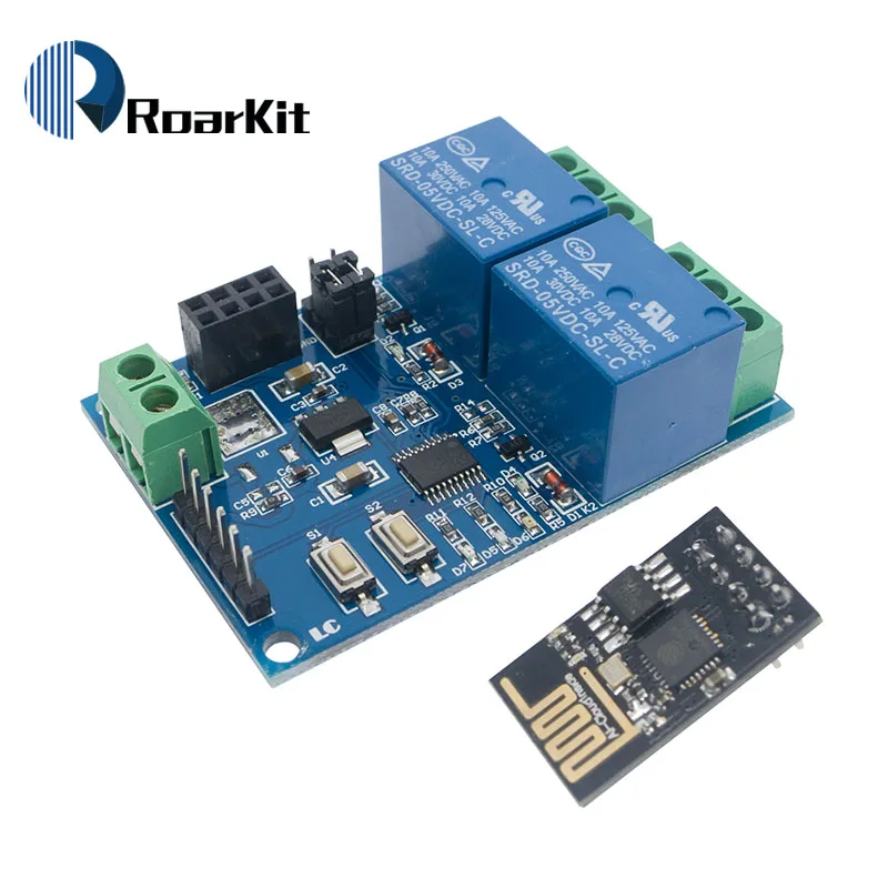 5 в Esp8266 Esp 01 2 Wifi реле канала модуль 2 канала релейный модуль для Iot умный дом Esp8266