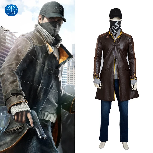 MANLUYUNXIAO Men's Full Set Watch Dogs Costume Aiden Pearce Cosplay ...