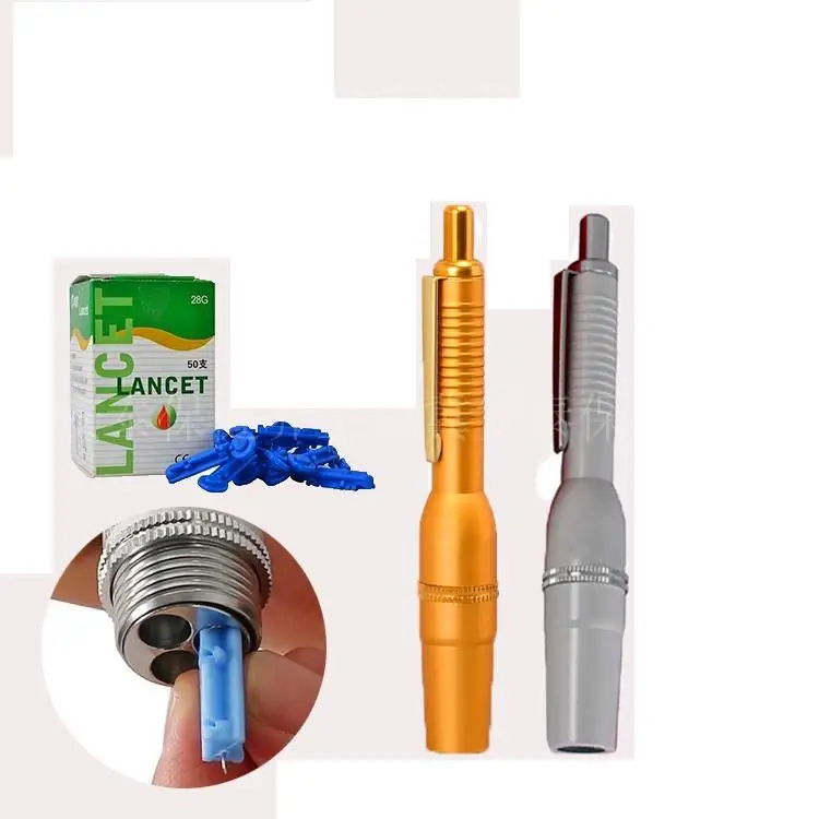 Acupuncture Massage Three Head Phlebotomy Needle Pen Lancing Pen Lancet ...