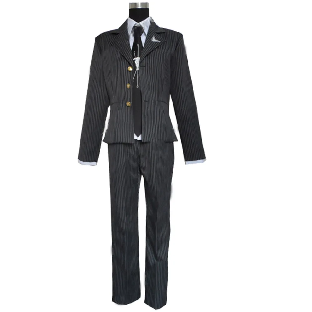 2017 Dangan Ronpa Danganronpa Fuyuhiko Kuzuryu Prinstripe Uniform Black Jacket Suit Shirt Pants