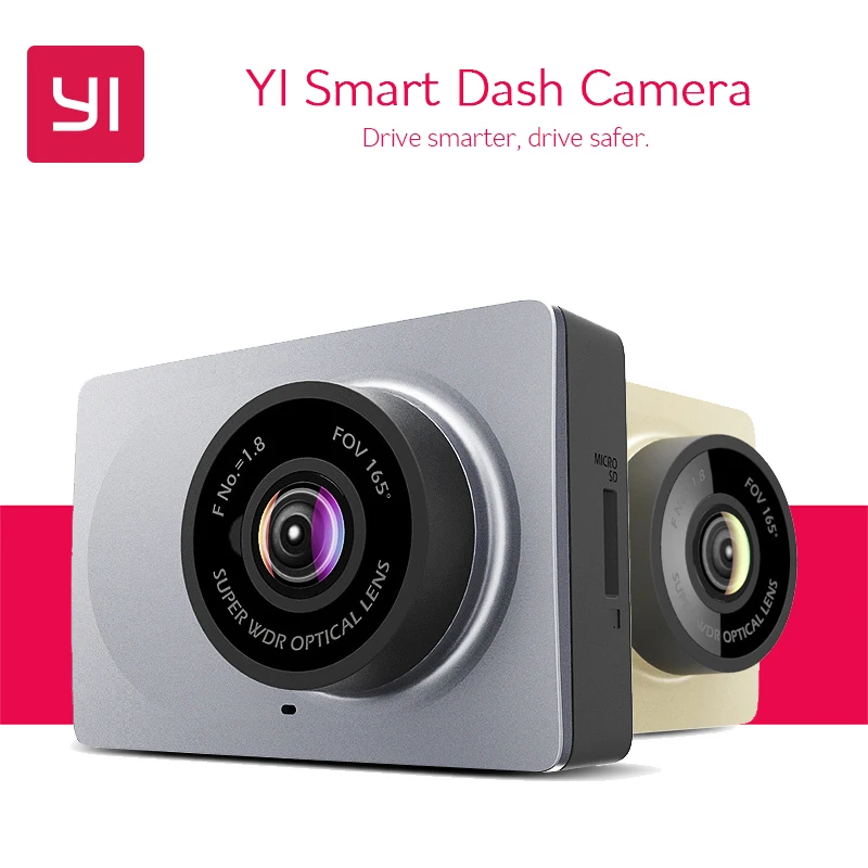 YI Smart Dash Camera 165 Degree 2.7" 1080P 60fps ADAS Safe Reminder ...