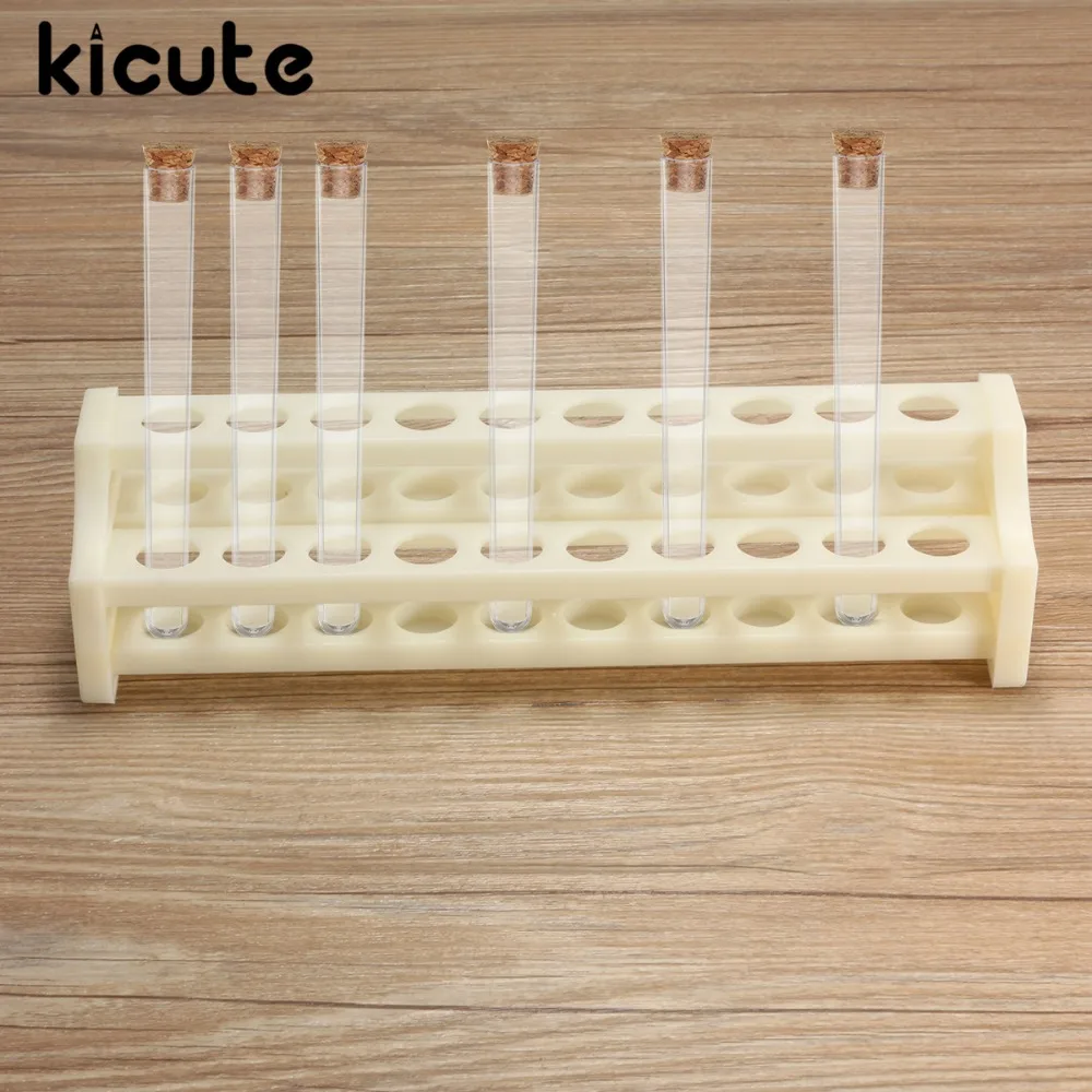 Kicute White 20Holes Laboratory Test Tube Rack Plastic in Test Tube ...