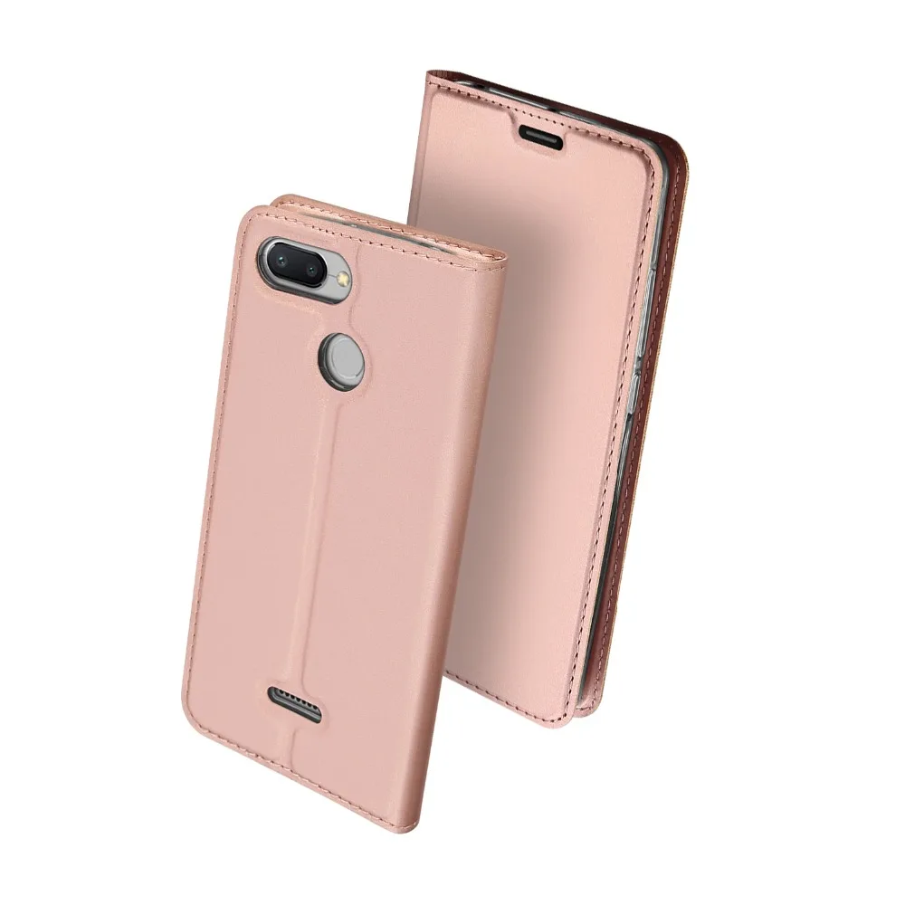 Flip Case For Xiaomi Redmi 6 PU Leather TPU Soft Bumper Protective Card ...