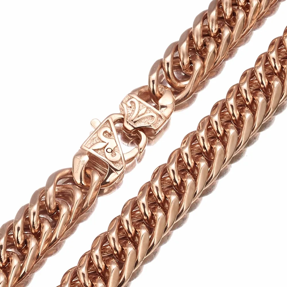 Granny-Chic-7-40-14-16MM-316L-Stainless-Steel-Rose-Gold-Color-Curb ...
