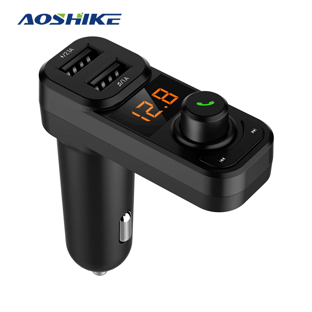 Aoshike Car Kit MP3 Music Player Wireless FM Transmitter Bluetooth ...