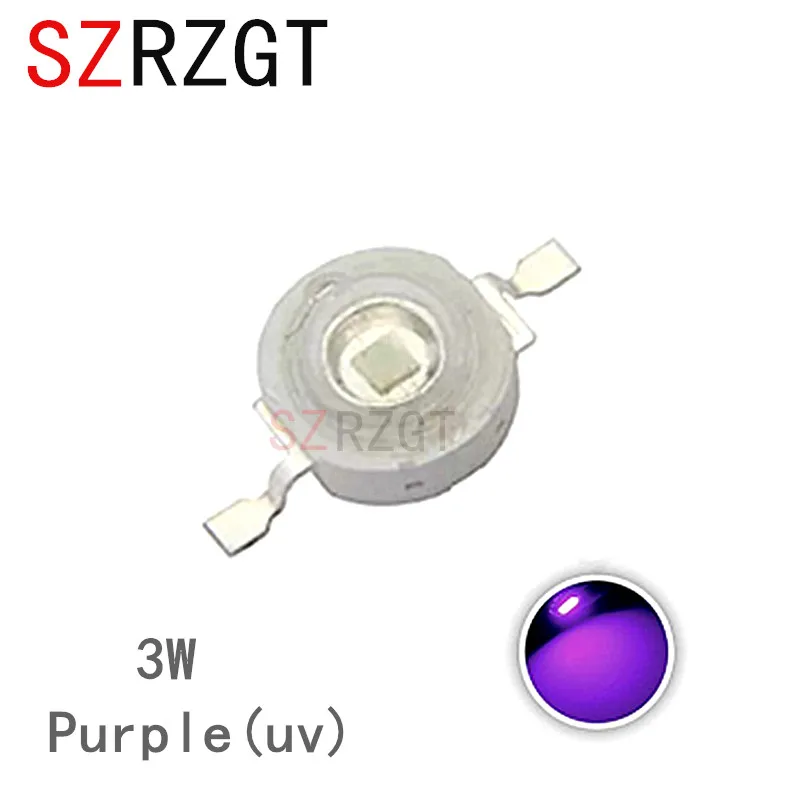 3W High Power Light UV Purple LED Ultraviolet Bulbs Lamp Chips 365nm ...