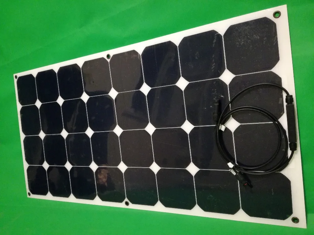 100W flexible solar panel for solar powered fishing boats backside ...