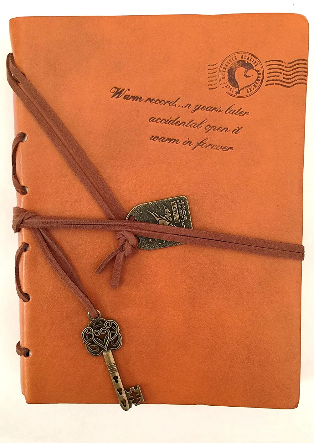 Diary String Key Retro Vintage Classic Leather Bound Notebook (Orange ...