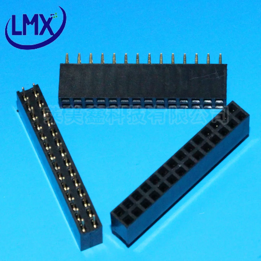 20pcs 28 Pin 2.54mm double Row Straight Female 2*14Pin Header Connector ...