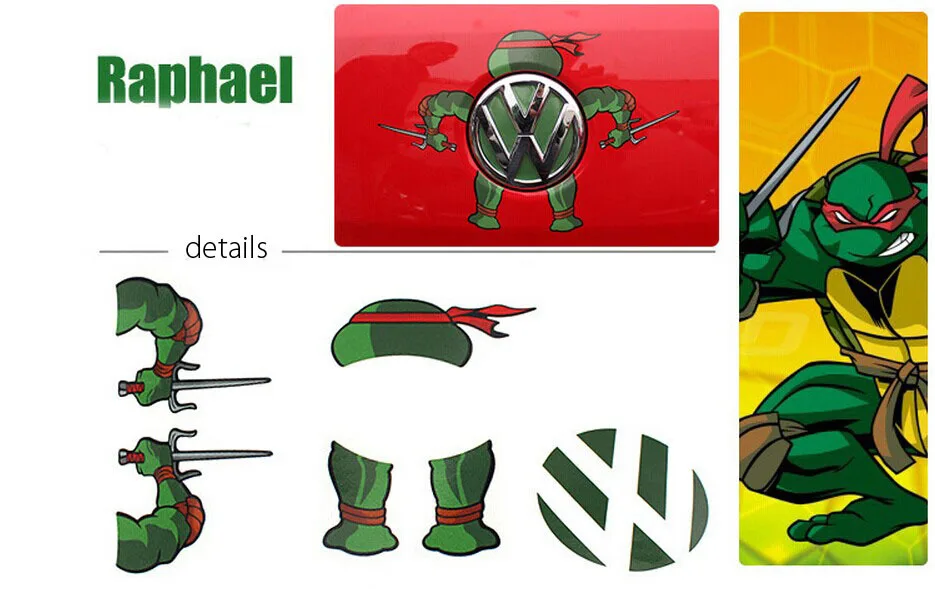 Tmnt Raphaël / Teenage Mutant Ninja Turtles Logo Sticker / Decal Pour ...