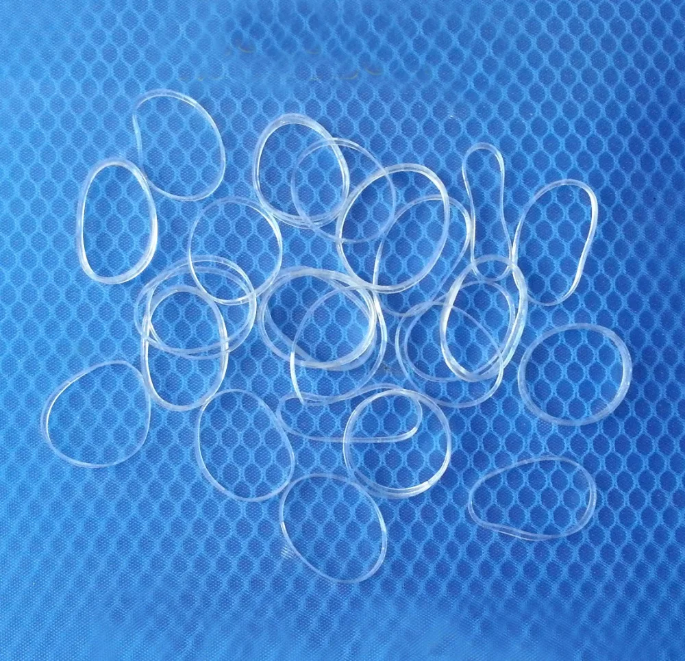 5000PCS 6.0cm All clear TPU Rubber Elastic Rope Circles for binding ...