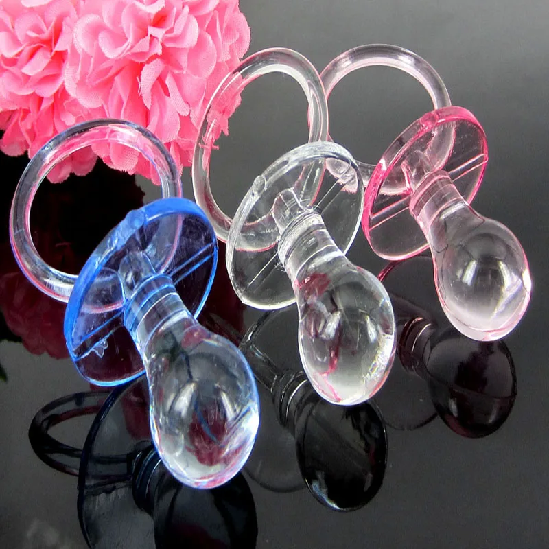 Clear Pacifiers 2.5" - Baby Shower Game Prizes, Party Decorations ...