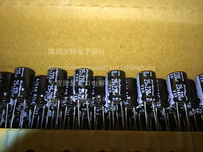10PCS/25pcs/50pcs RUBYCON 220uf 25v YXH 8x12mm Ruby new aluminum ...