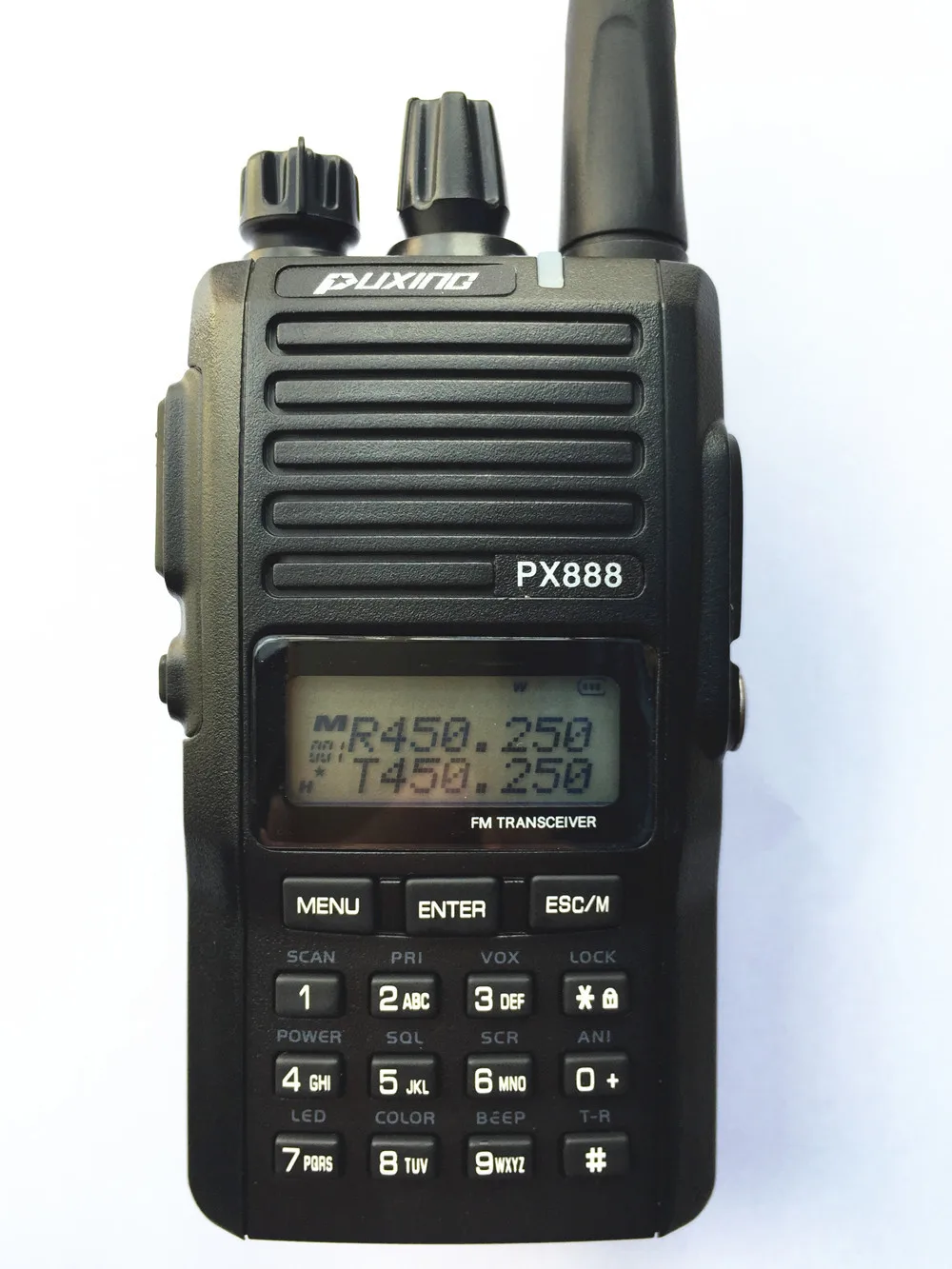 PUXING PX 888 휴대용 양방향 라디오 5 와트 무전기 스크램블러 FM 라디오 수신기 키패드 LCD 무전기 무전기 PX888|무전기| - AliExpress