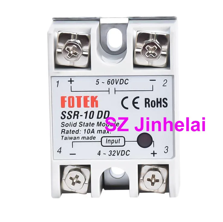 Fotek Ssr-10dd Authentic Original Dc Solid State Relay 10a 5-60vdc 4-32vdc - Relays - AliExpress