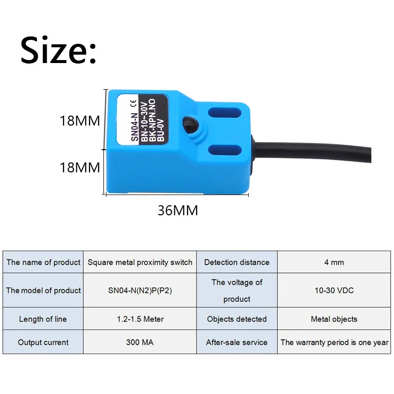 SN04-N Бесконтактный переключатель датчика обнаружения металла для ...