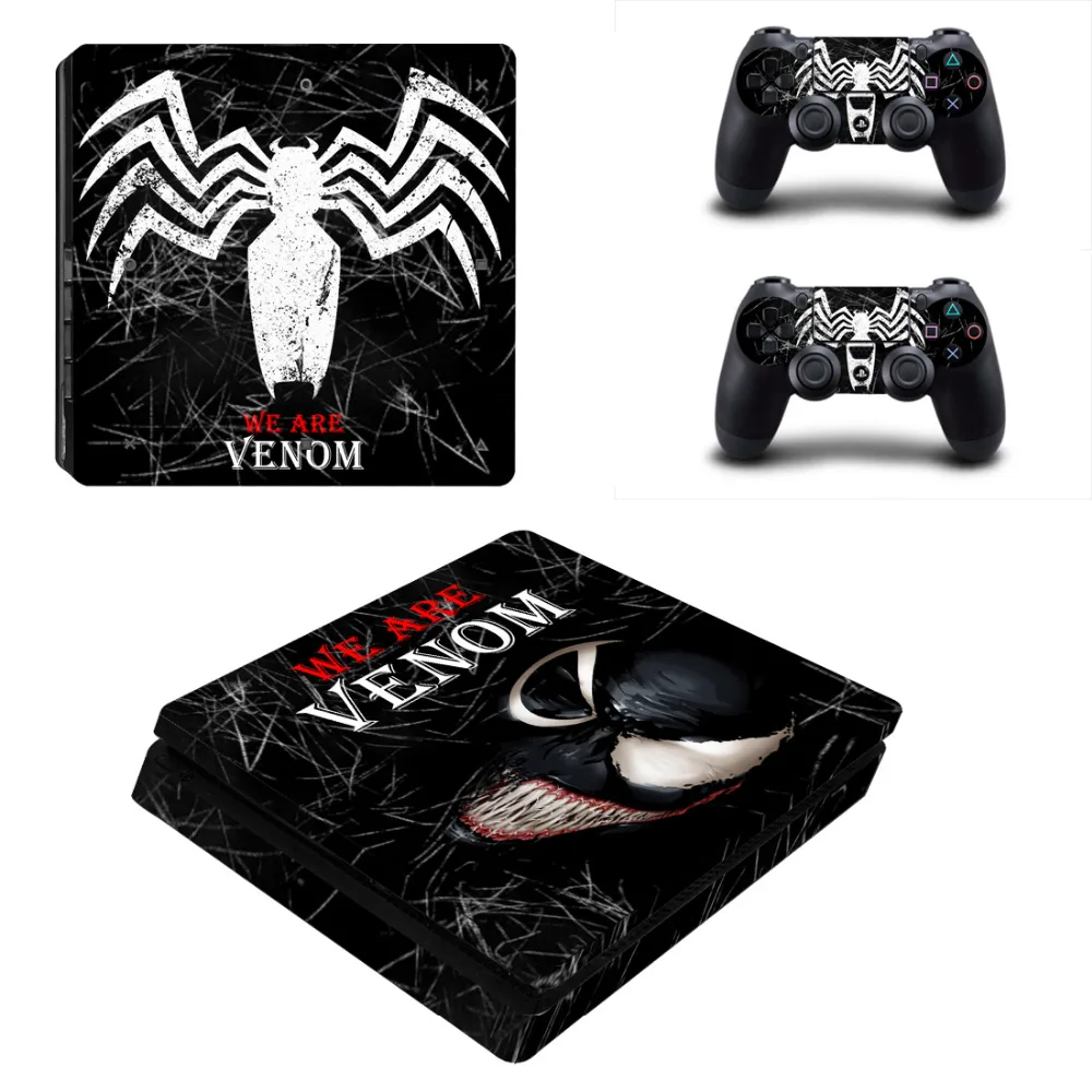 Spiderman Venom Skin Sticker for PS4 Slim Console and Dualshock 4 ...