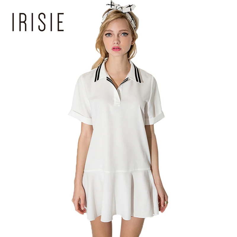 IRISIE Apparel Spring White Casual Mini Dress Women Clothing Loose ...