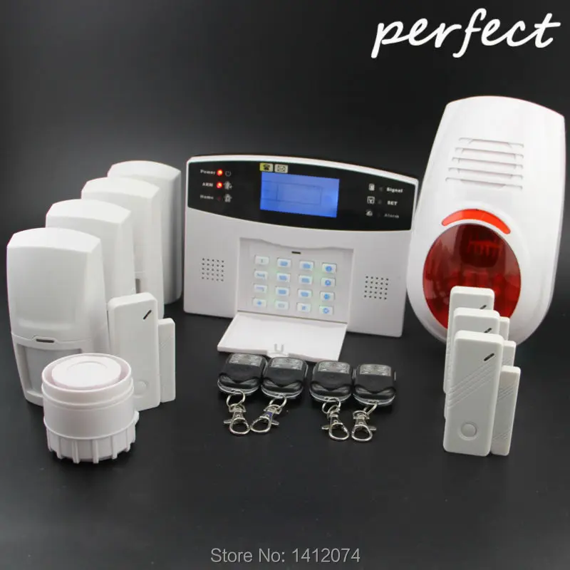 English Russian Spanish French Voice Wireless GSM Alarm system Home ...
