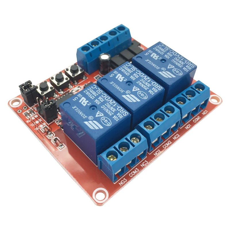 3-Road-Self-Locking-Interlocking-Key-Relay-Module-5V-12V-24V-Support ...