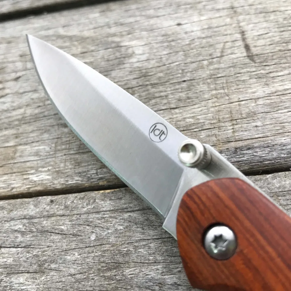 LDT складной нож D2 лезвие деревянная ручка охотничьи походные ножи для ...