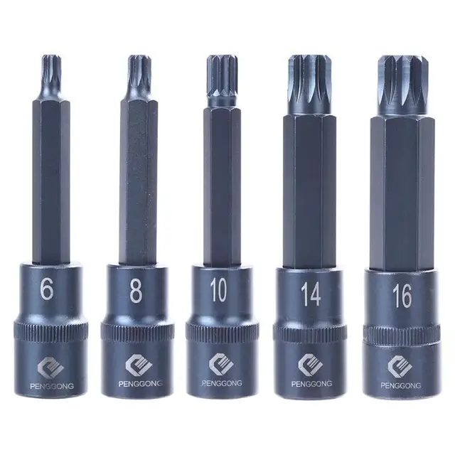 100mm Torx Screwdriver Bit Adapter 12 Angles Torx Screwdriver Bit 12