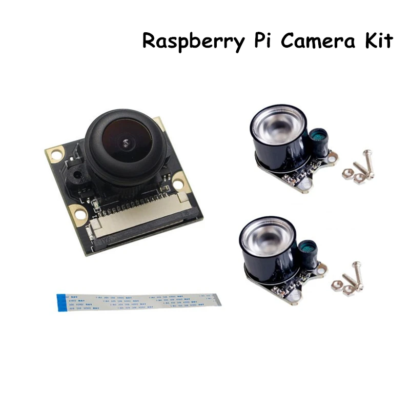 Raspberry Pi Camera Kit IR Sensor LED Light + 500W Night Vision Camera ...