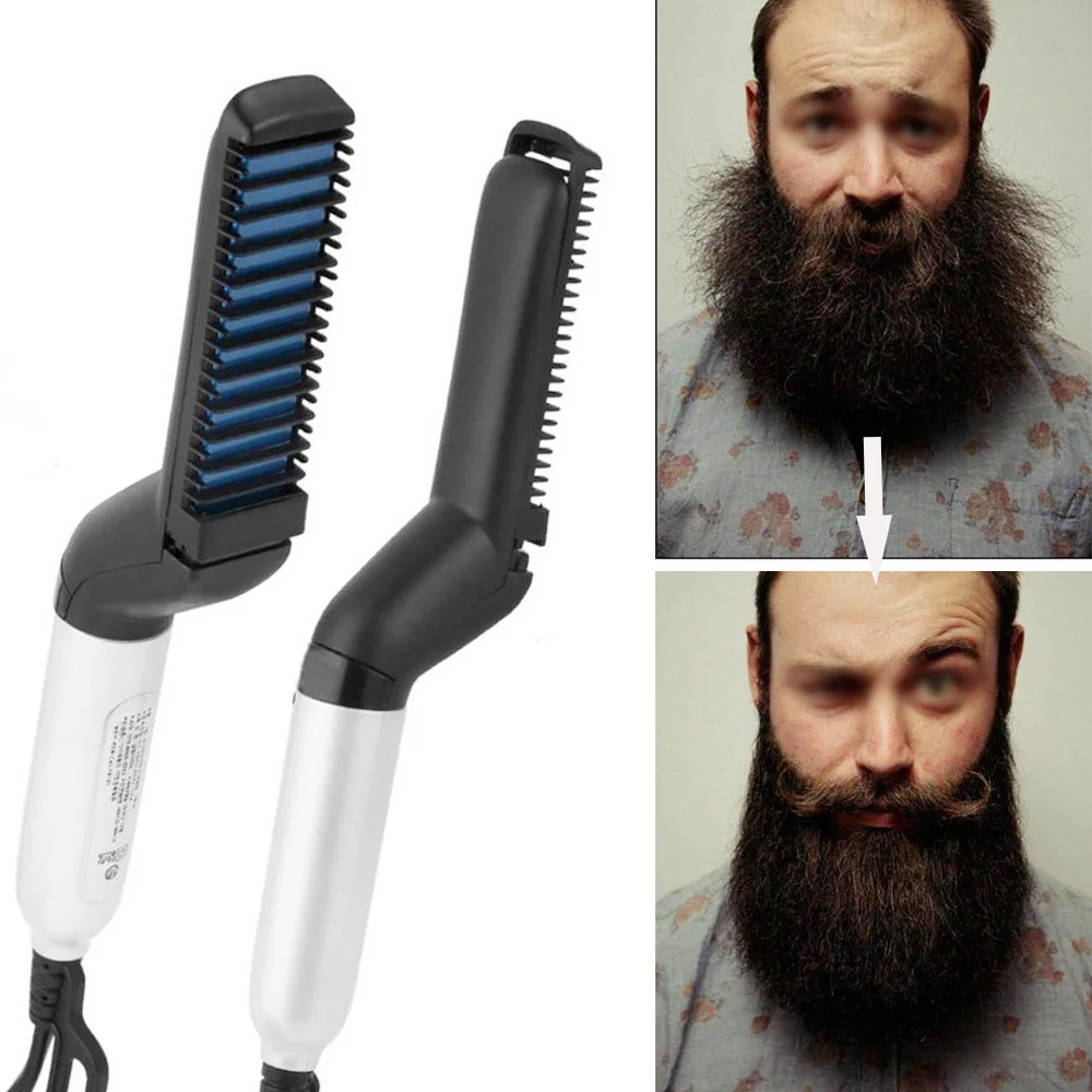 Quick Beard Straightener Ceramic Mustache Straightening Comb All In One ...