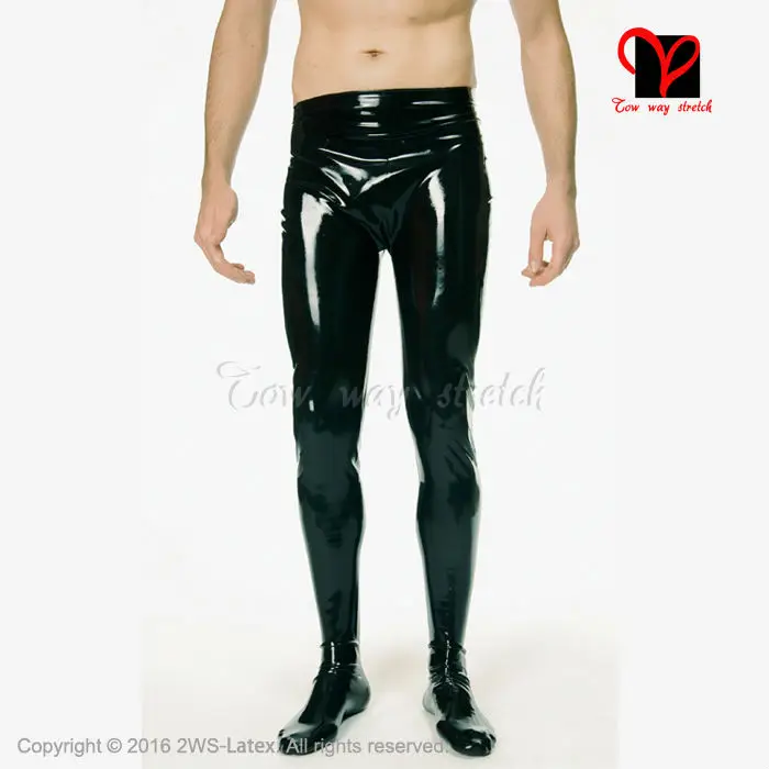 Sexy-Latex-Pantyhose-feet-Skinny-Rubber-boot-pants-black-pantaloons ...